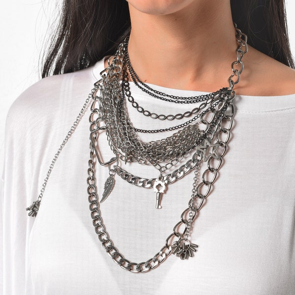 Multi Layer Necklace - Etsy