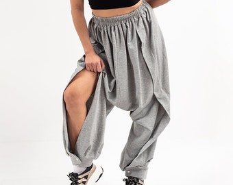 Open Leg Harem Pants - Etsy