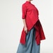 Asymmetrical Shirt / Oversized Tunic / Short Sleeve Tunic / Avant Garde ...