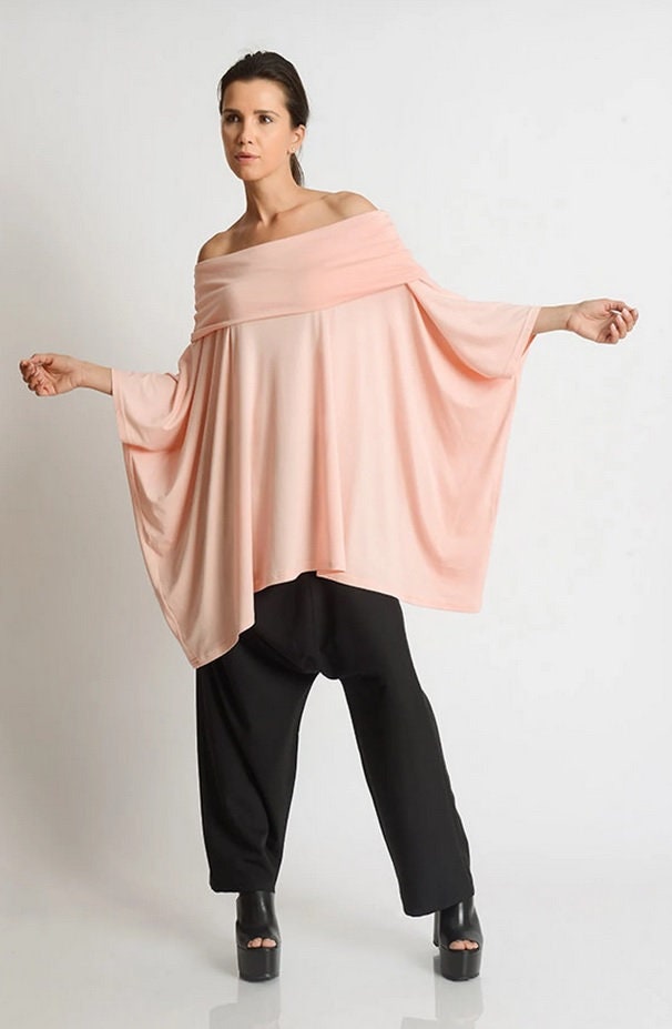 Plus Size Clothing Boho Chic/Asymmetrical Top/Open Shoulder Top ...