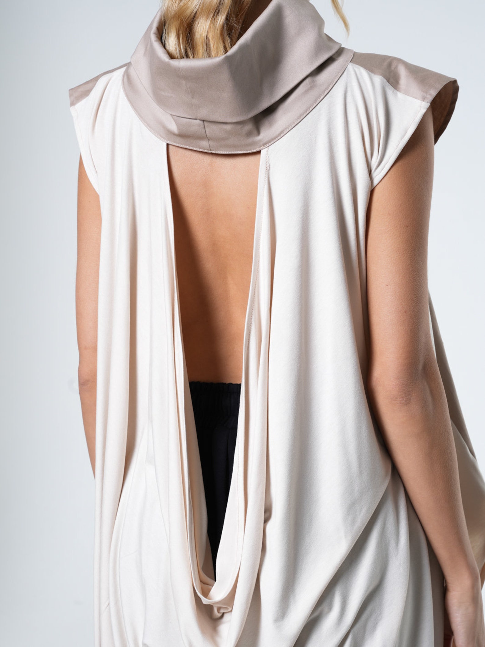 Open Back Top / Asymmetric Tunic / Backless Top / Plus Size Tunic Tops ...