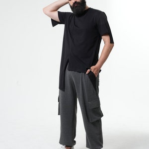 NEW Asymmetrical Tunic / Mens Tunic Shirt / Short Sleeve Tunic - Etsy