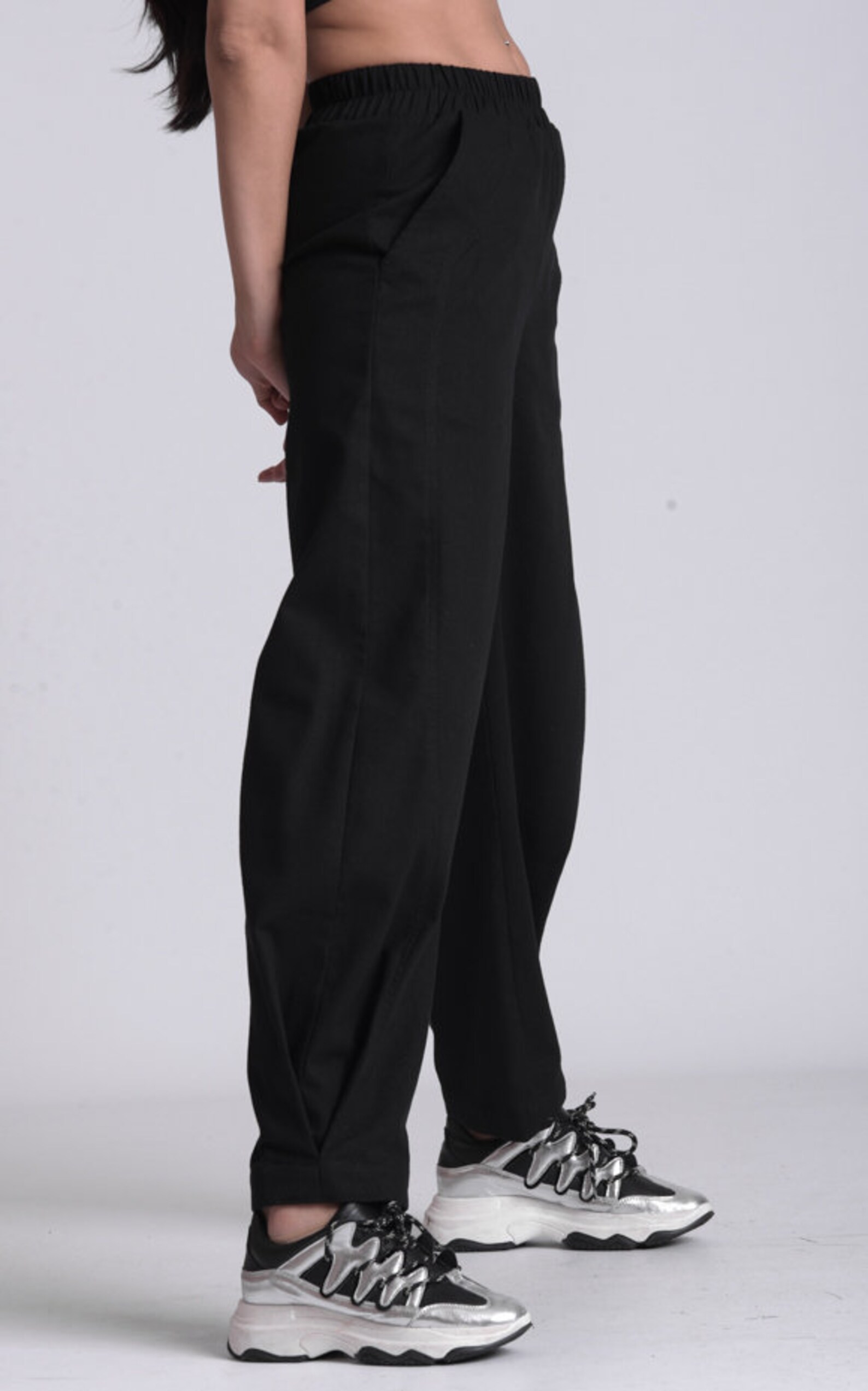 Black Linen Pants / Plus Size Maxi Pants / Wide Leg Linen Pants ...