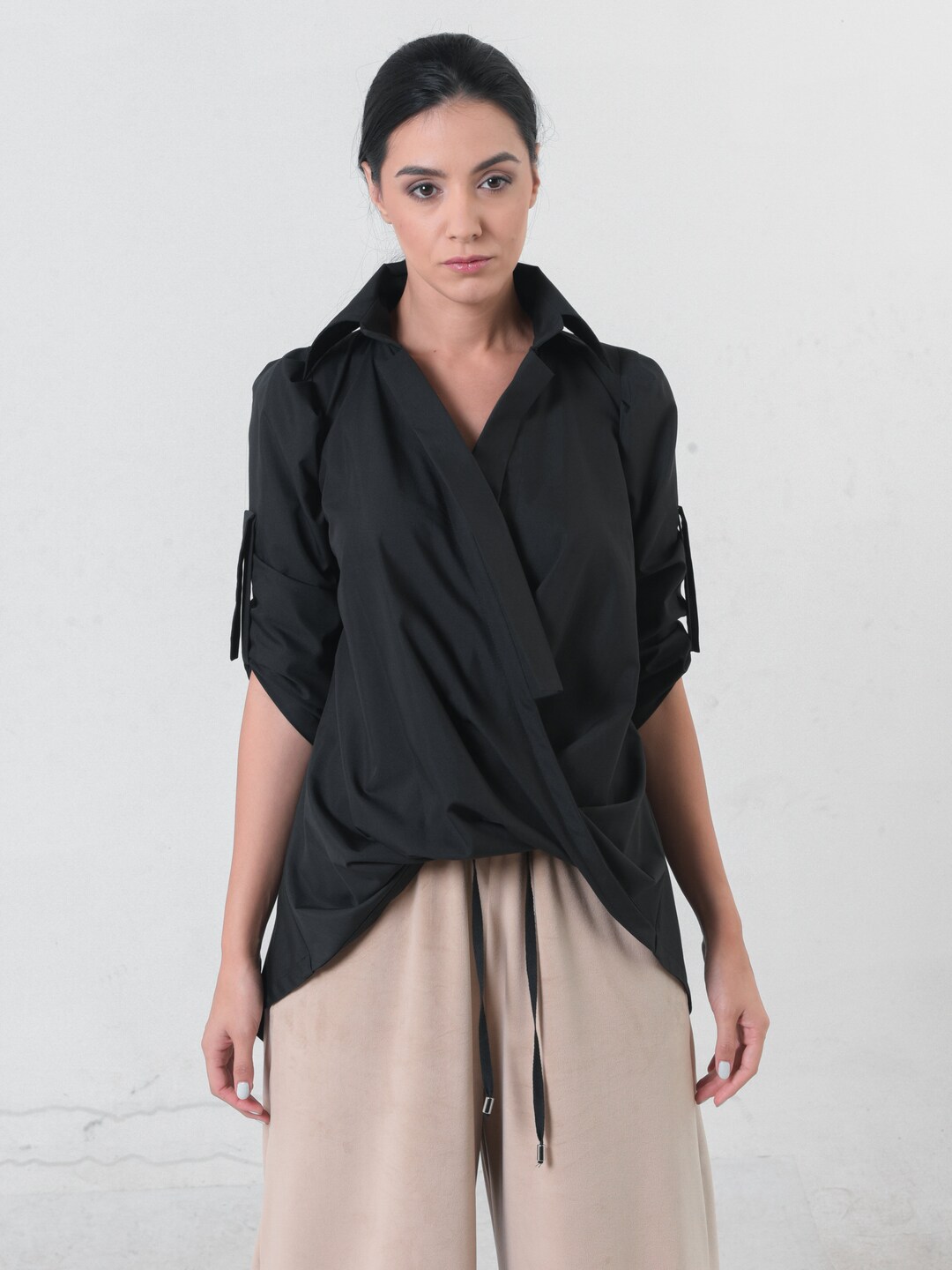 Asymmetric Shirt/ Maxi Tunic/ Asymmetric Tunic/ Minimal Clothing ...