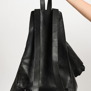Extravagant Leather Backpack/black Handmade Bag/everyday Shoulder Bag ...