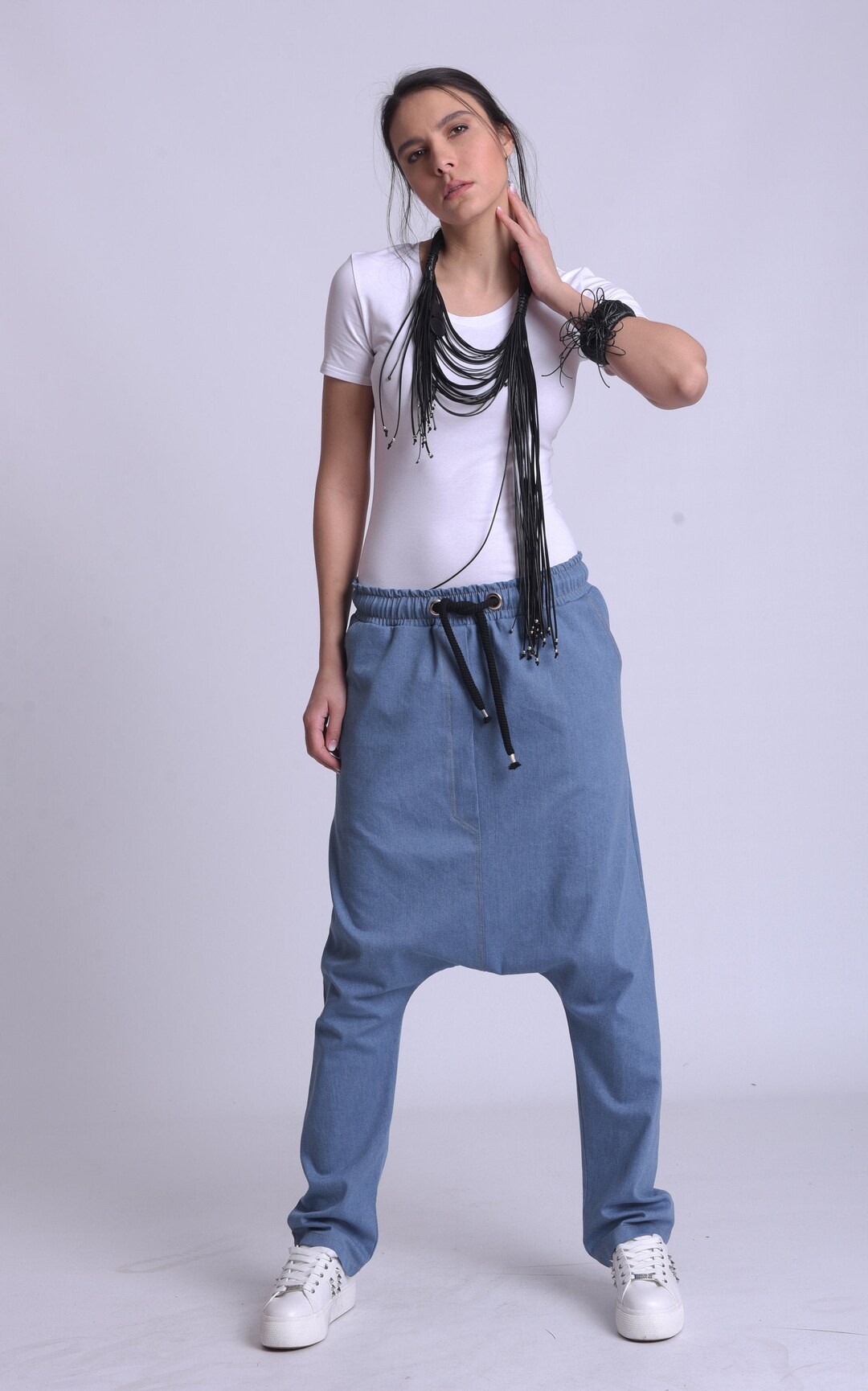 Black Statement Necklace / Bohemian Jewelry / Rope Necklace / Rave ...