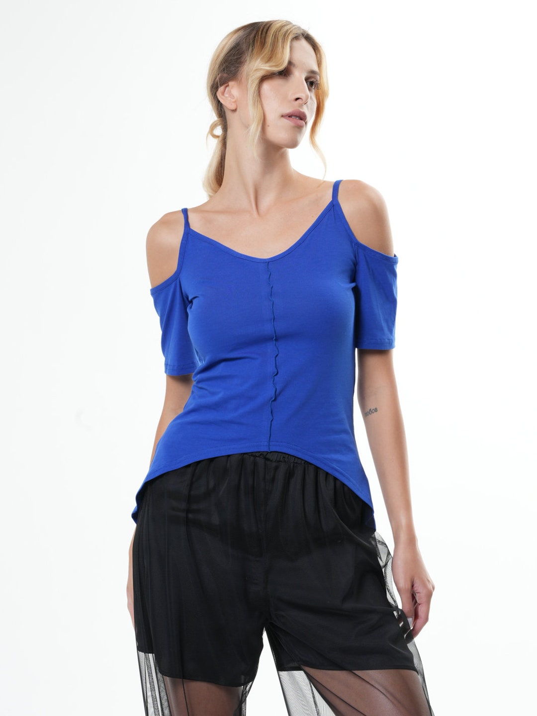 Open Shoulder Top / Asymmetrical Tunic / Cut Out Top / Backless Top ...