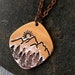 Square Forest Sunrise Copper Necklace - Copper Mountains Pendant ...