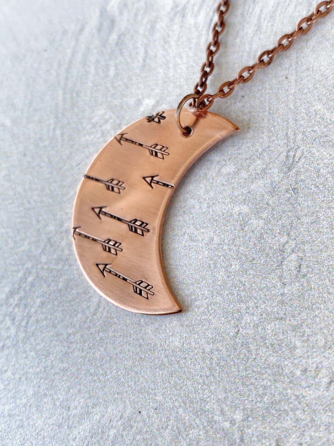 Ellie B's Creations - Crescent Moon Arrows Necklace - Archery Necklace ...