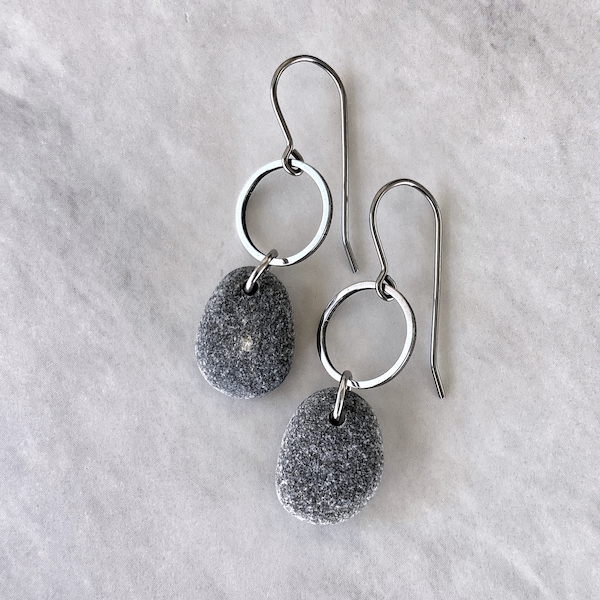 Pebble Earrings - Etsy