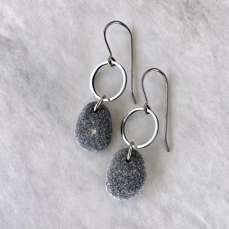 Pebble Earrings - Etsy