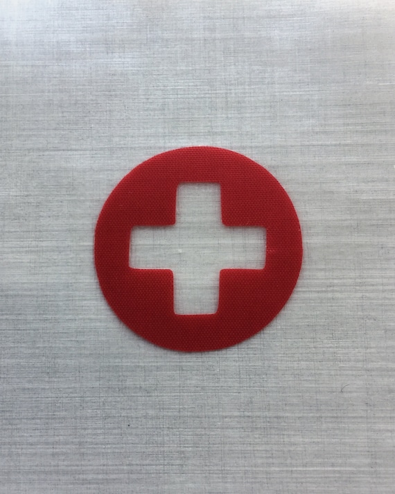 First Aid Kit Circle Sticker Red Cross Sticker FAK Pouch - Etsy