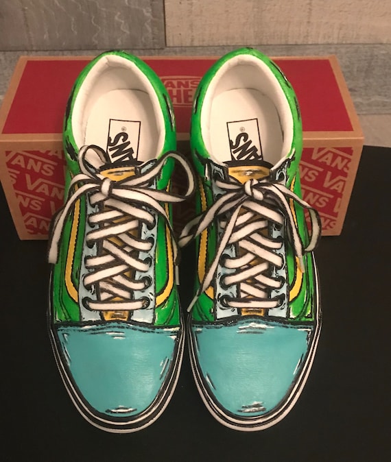Classic Custom Cartoon Painted Vans Sweden, 60% OFF