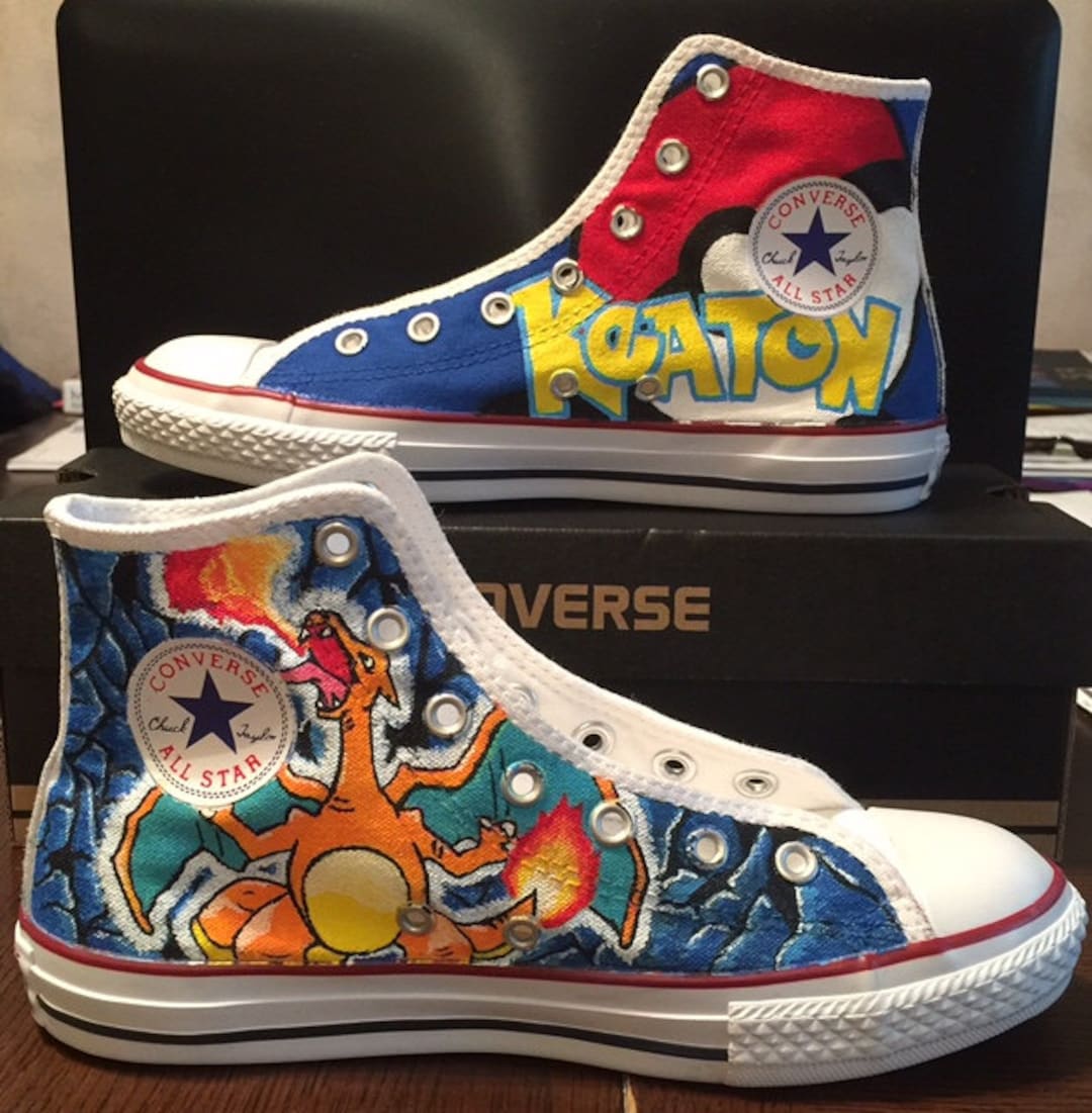 Pokemon Converse Hi-tops - Etsy