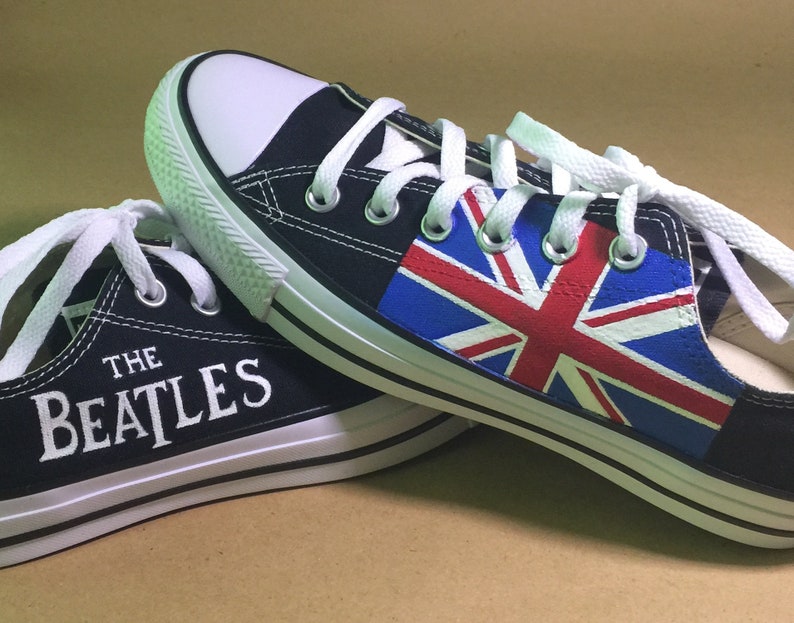 Beatles Union Jack United Kingdom Flag Lo-top Converse | Etsy
