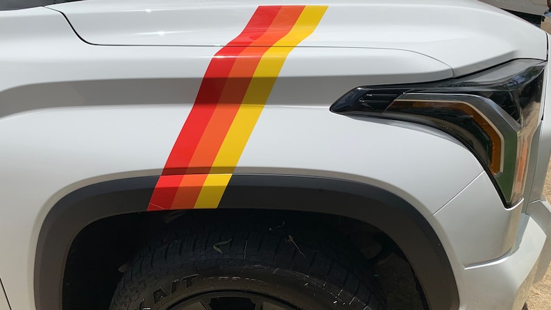 Toyota Tundra TRD Retro Fender 3M Decals Yellow Orange Red - Etsy