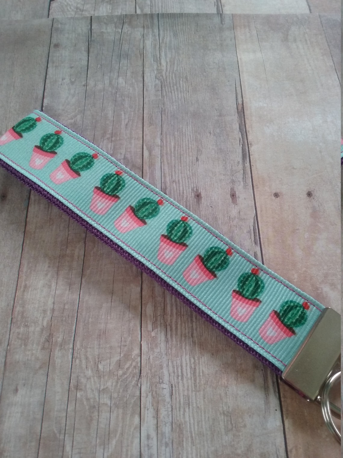 Cactus Key Fob Cactus Keychain Boots Key Holder Wristlet | Etsy