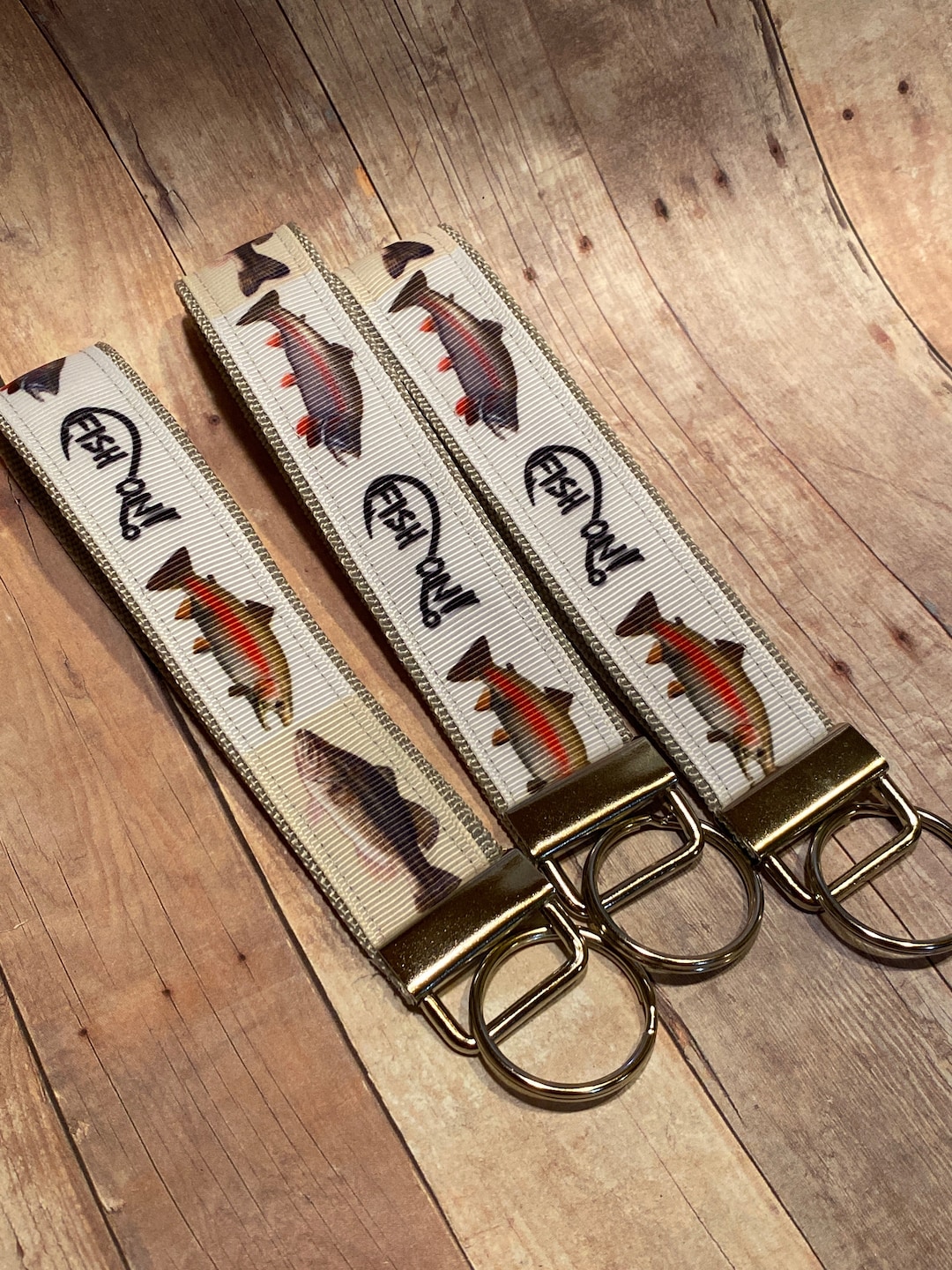 Fish on Key Fob, Fathers Day Gifts, Key Holder, Wristlet, Key Lanyard ...