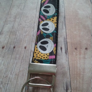 Jack Key Fob, Skellington Keychain, Key Holder, Wristlet, Halloween ...