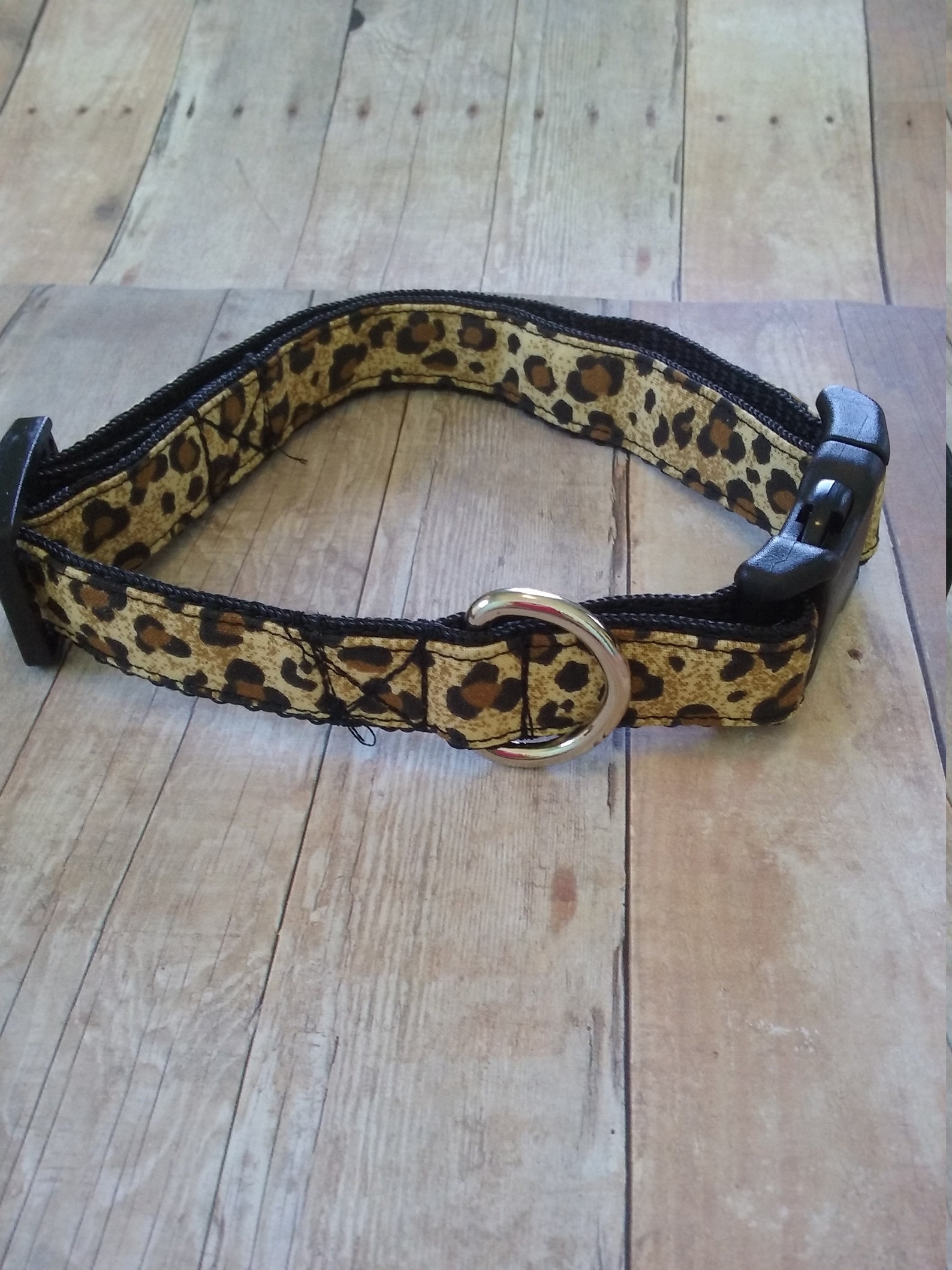 Dog Collar Cheetah Print Dog Style Fabric Dog Collar - Etsy