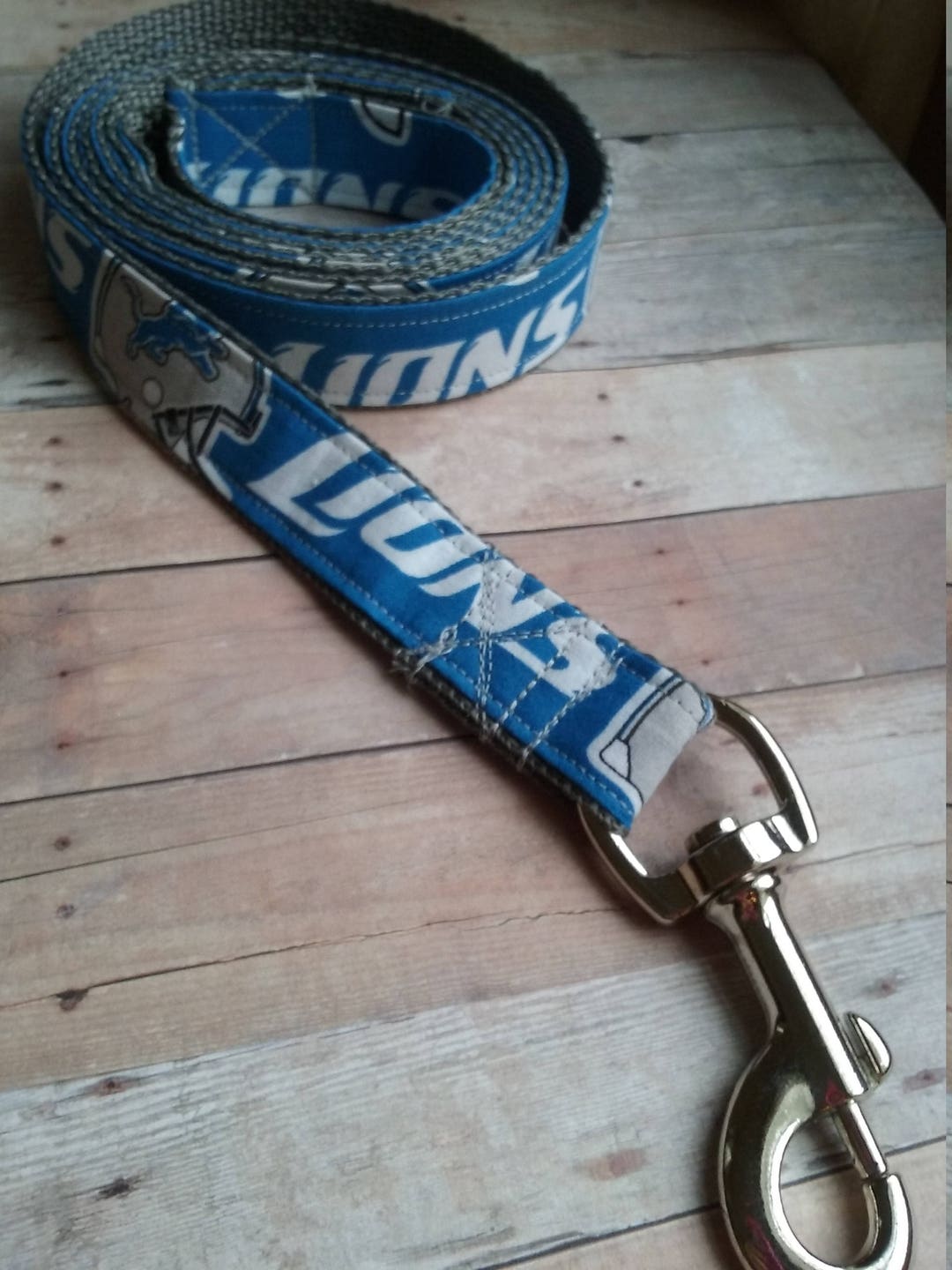 Dog Leash, Detroit Print Lions Fabric, Football Leash, Stylish Pet ...