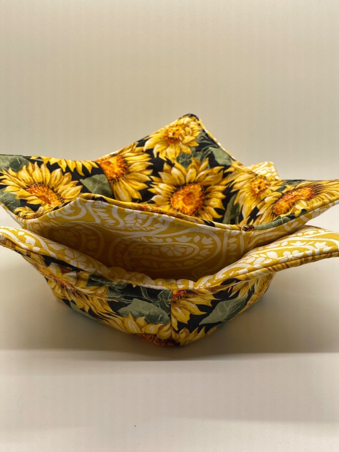 Microwave Bowl Cozy, Reversible Sunflower Bowl Cozy, Gifts, Gift Ideas ...