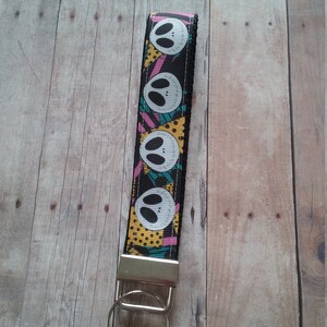 Jack Key Fob, Skellington Keychain, Key Holder, Wristlet, Halloween ...