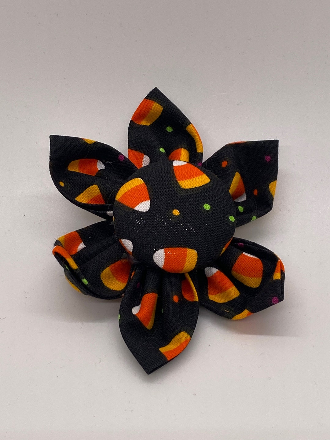 Candy Corn Dog Collar Flower Halloween Flower Pet Bowtie - Etsy