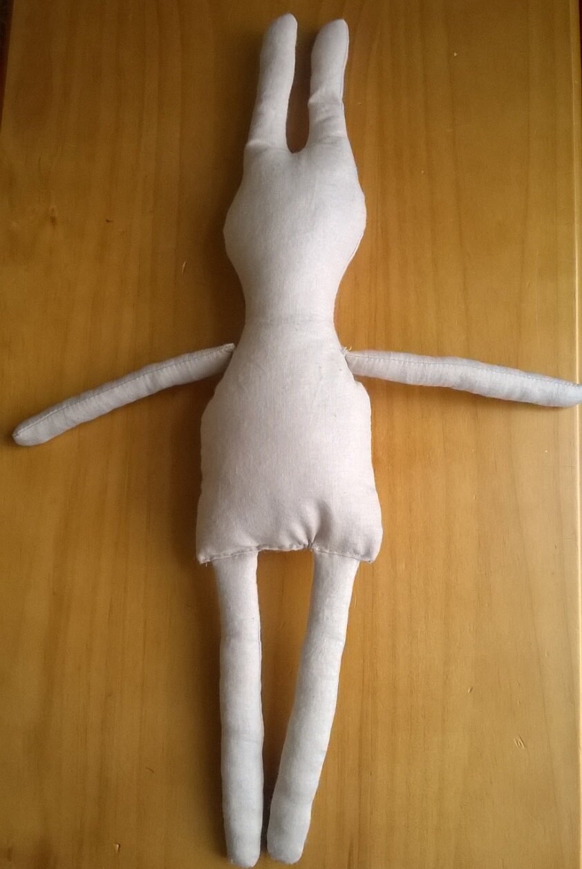 Folk Art Muslin Bunny Doll Body Blank Muslin Doll Cotton Rag - Etsy