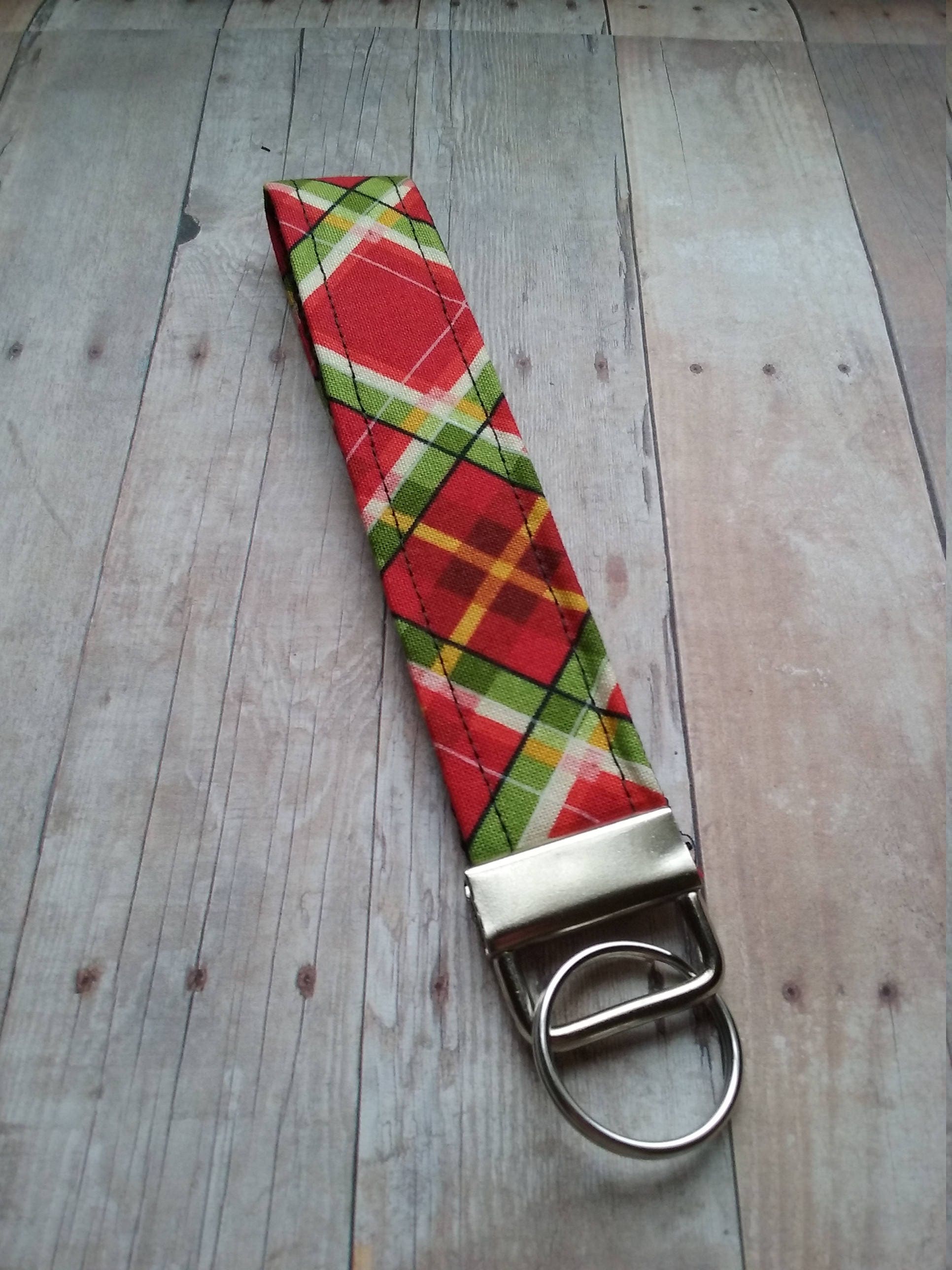 Key Fob, Keychain, Key Holder, Wristlet, Christmas Print Key Rings ...
