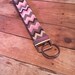 Pink Chevron Keychain, Key Holder, Wristlet, Key Lanyard, Wrist Key ...