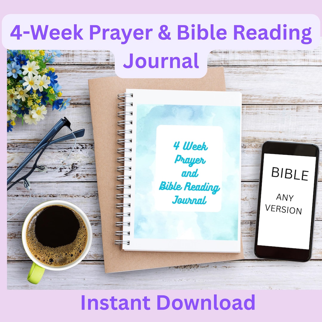4-week Prayer & Bible Reading Journal PDF | Printable Devotional ...
