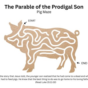 Pig Maze: an Activity to Use When Teaching the Parable of the Prodigal ...