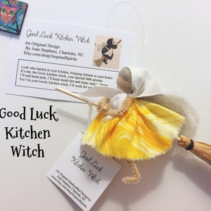 Cottage Witch Crone. Good Luck Kitchen Witch Ornament/magnet, Kitchen ...