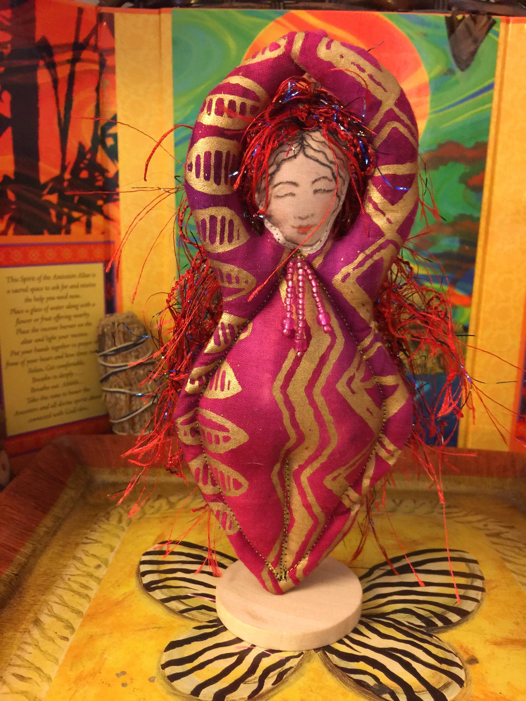 Goddess Spiritual Figure Doll, OOAK Handmade Healing Doll, Altar Piece ...