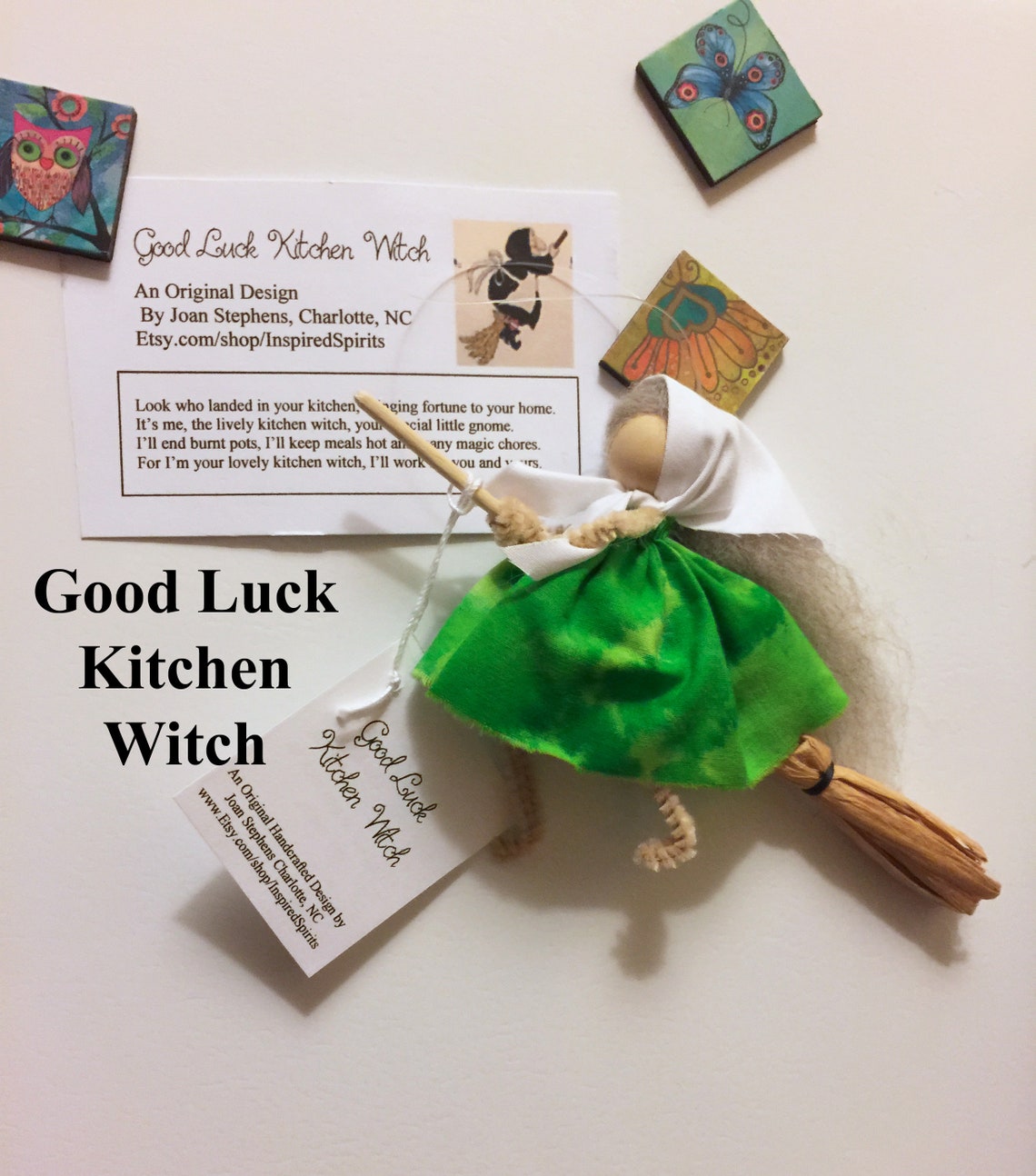 Good Luck Kitchen Witch magnet ornament Kitchen Witch | Etsy