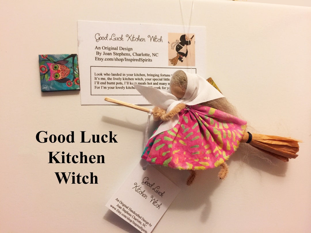 Good Luck Kitchen Witch Magnet Ornament, Kitchen Witch, House Blessing ...