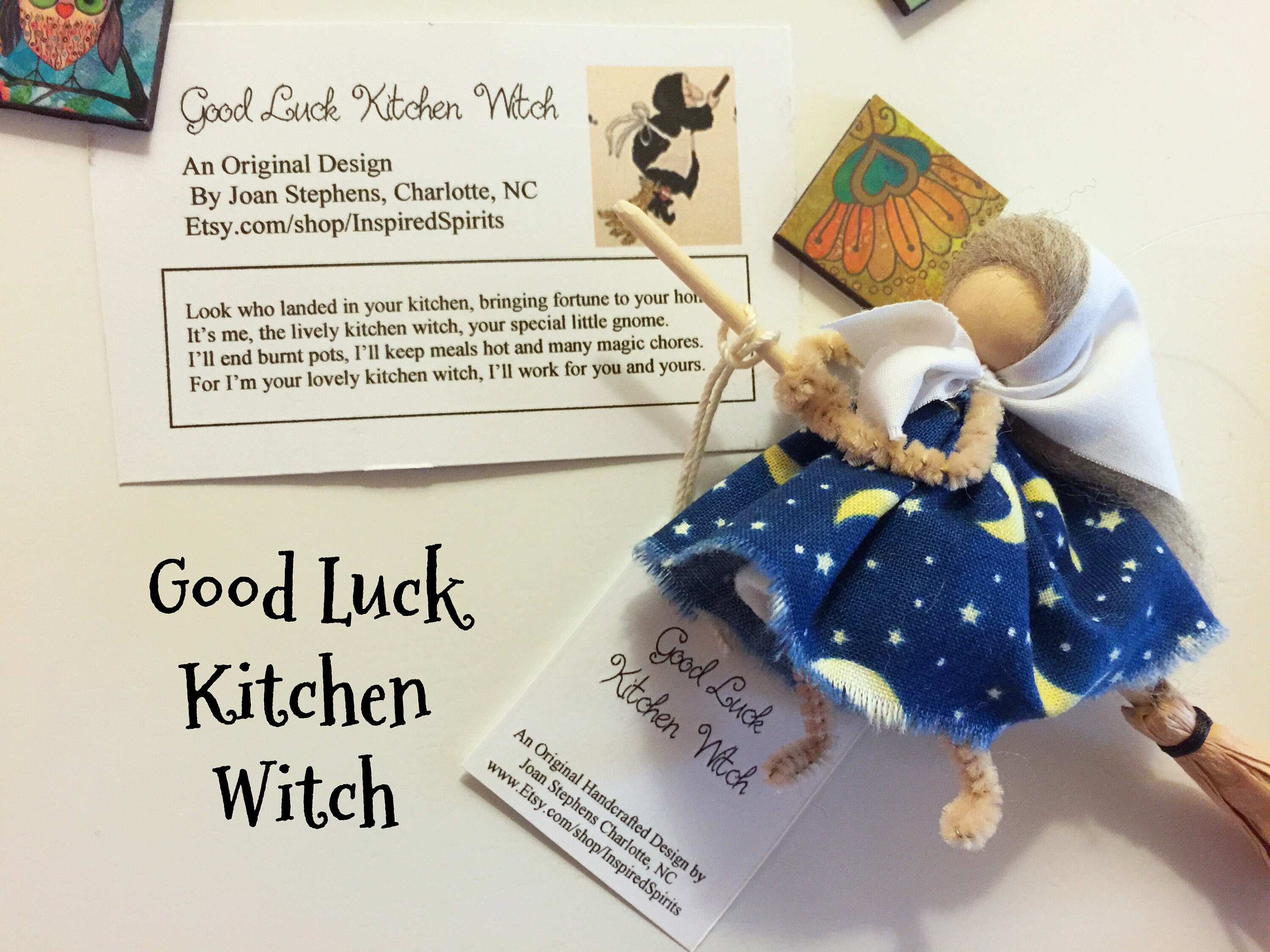 Good Luck Kitchen Witch magnet ornament Kitchen Witch | Etsy