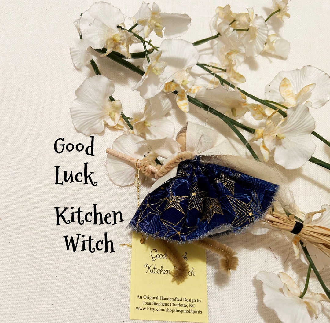 Good Luck Kitchen Witch Magnet Ornament, Kitchen Witch, Vintage OOAK ...