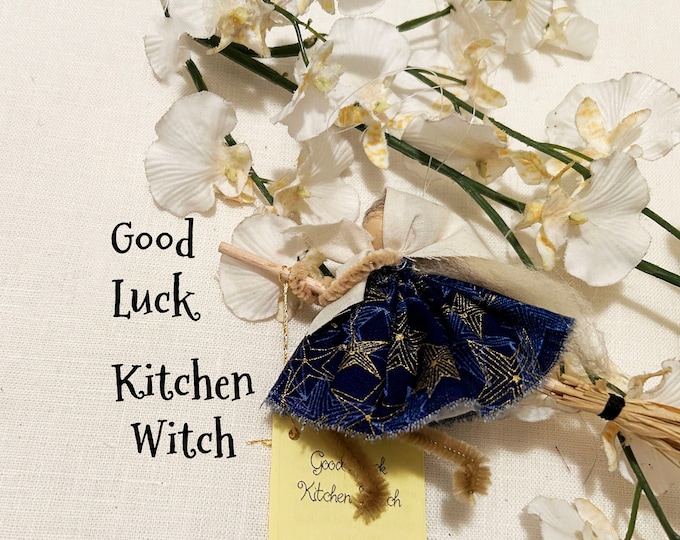 Good Luck Kitchen Witch Magnet Ornament, Kitchen Witch, Vintage OOAK ...