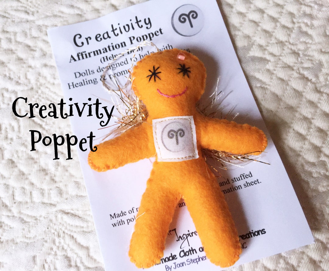 Creativity Affirmation Poppet, Poppet Doll, Good Karma Poppet, Healing ...