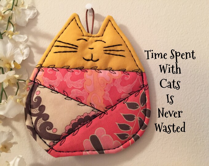 Chubby Kitty Mat Hostess Gift Kitty Mat Quilted Cat - Etsy