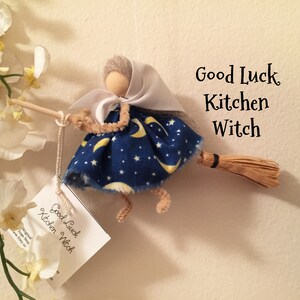 Good Luck Kitchen Witch Magnet Ornament, Kitchen Witch, Vintage OOAK ...
