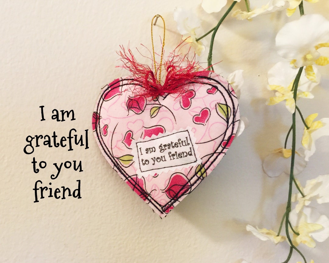 Friendship Valentine Heart Ornament, Gratitude Gift, Card Insert ...