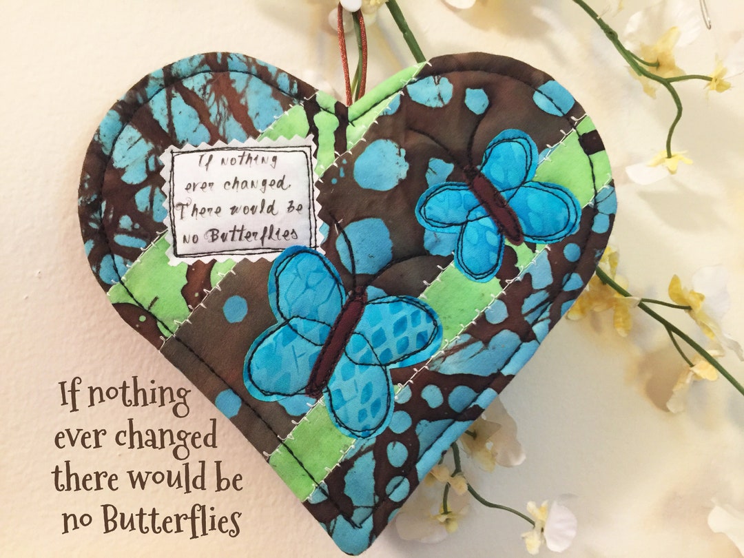 Job Change Inspirational Butterfly Quilted Mat, Butterfly Decor, New ...