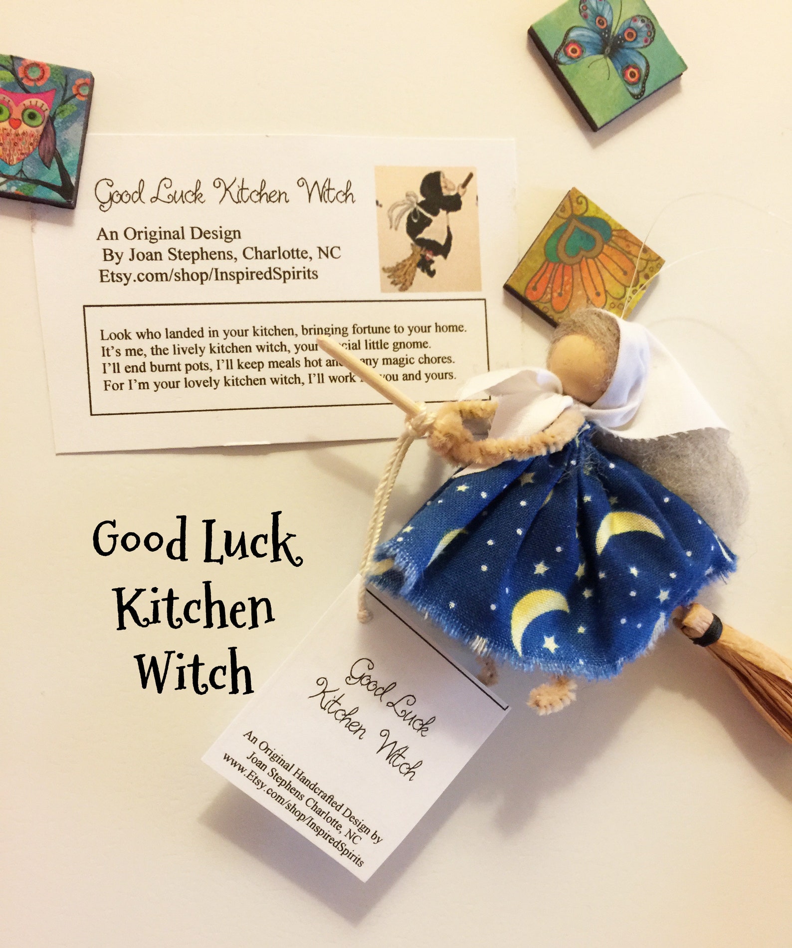 Good Luck Kitchen Witch magnet ornament Kitchen Witch | Etsy