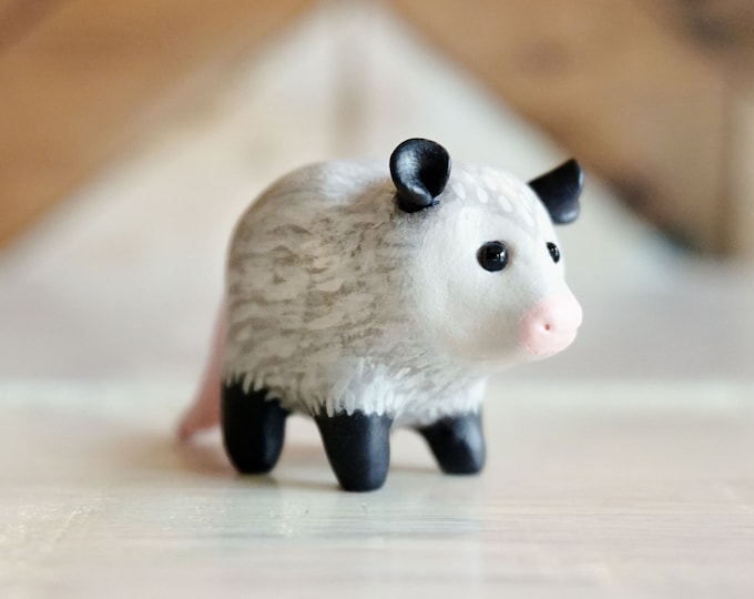 Possum Spirit Animal Totem // Miniature Handmade Polymer Clay Animal ...
