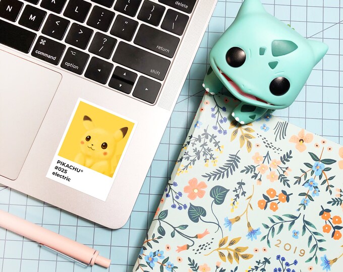Pokémon Pikachu Pantone Sticker | FREE SHIPPING | Waterproof Dishwasher ...