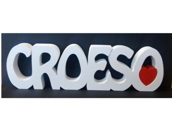 Wooden Croeso Sign - Etsy UK