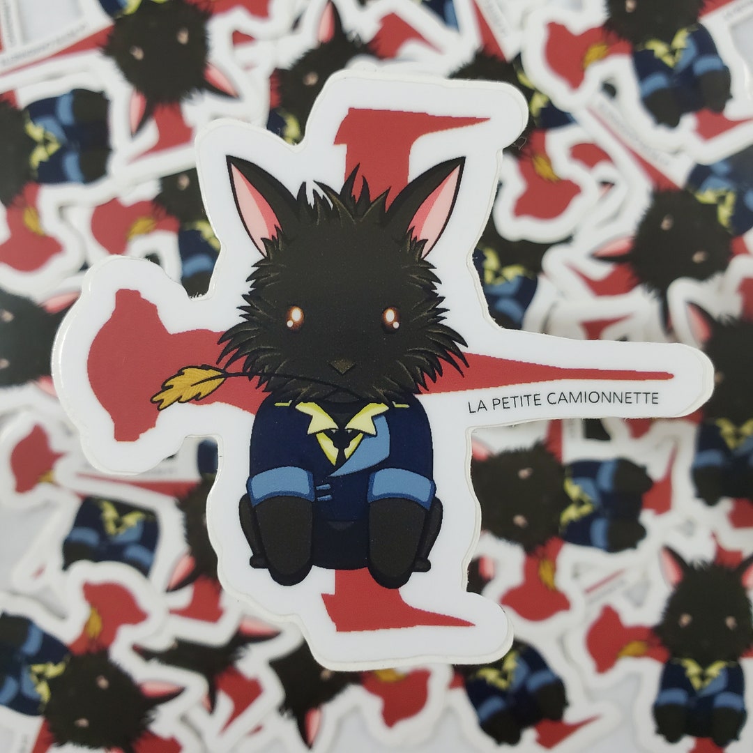 Spike Bunny Sticker - Etsy